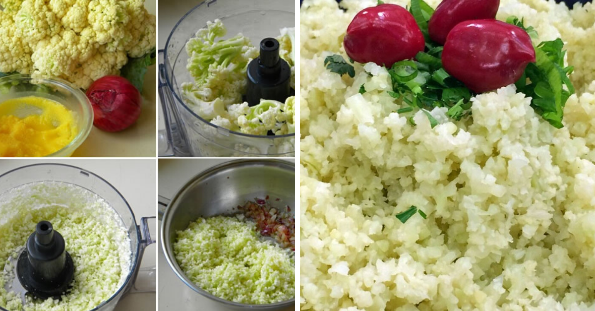 Receita de arroz de couve-flor para emagrecer e seus benefícios
