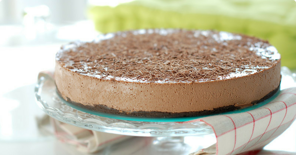 Receita de cheesecake de café com toque de chocolate