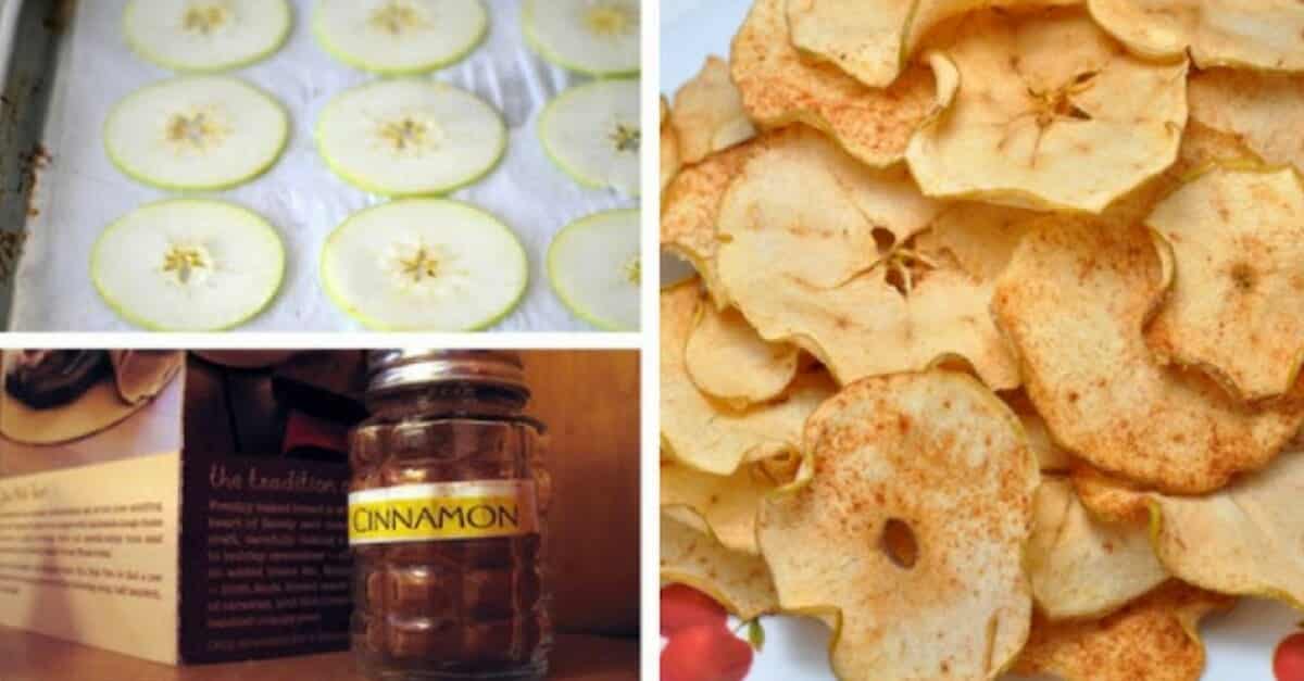 Como fazer chips de maçã para os lanches do dia