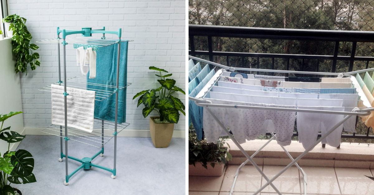 7 Soluções para estender roupa em apartamento pequeno