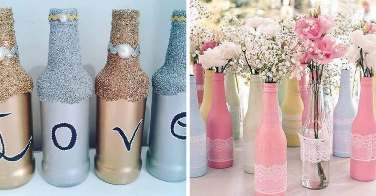 Ideias para fazer garrafas de vidro decoradas