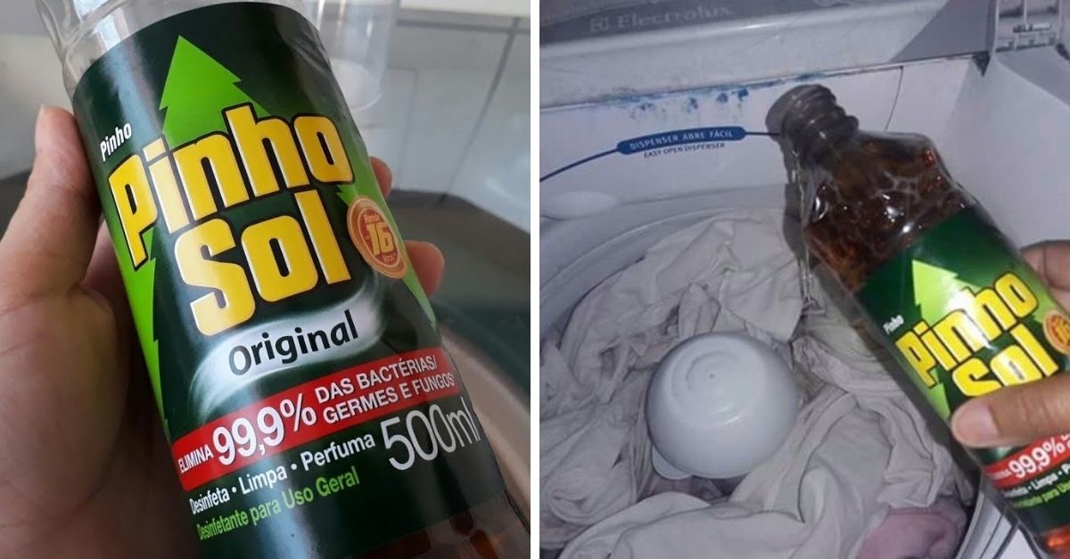 Pinho Sol para lavar roupa funciona?