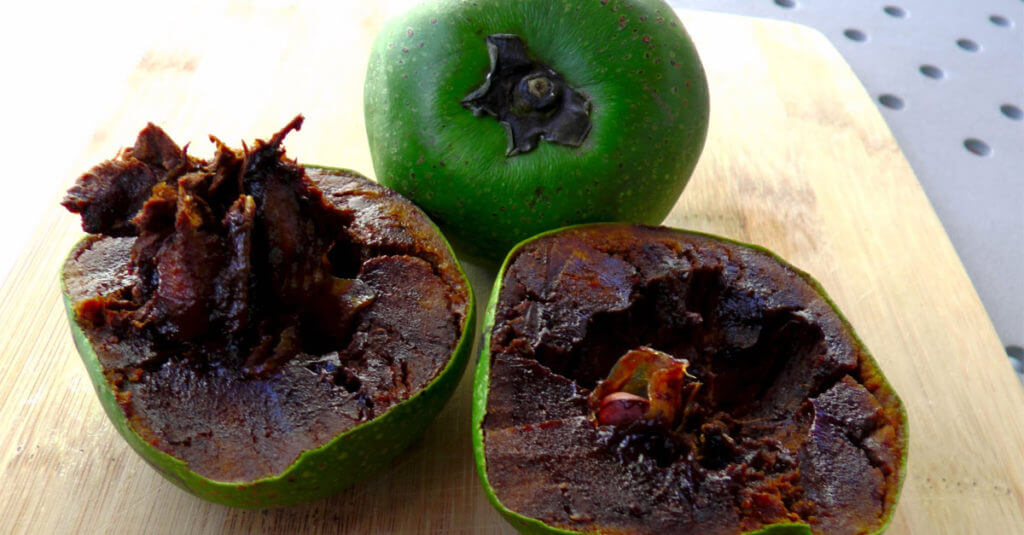 Fruta com sabor de chocolate