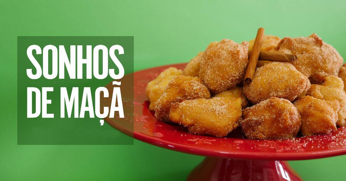 Aprenda a fazer sonhos doces, com sabor a maçã!