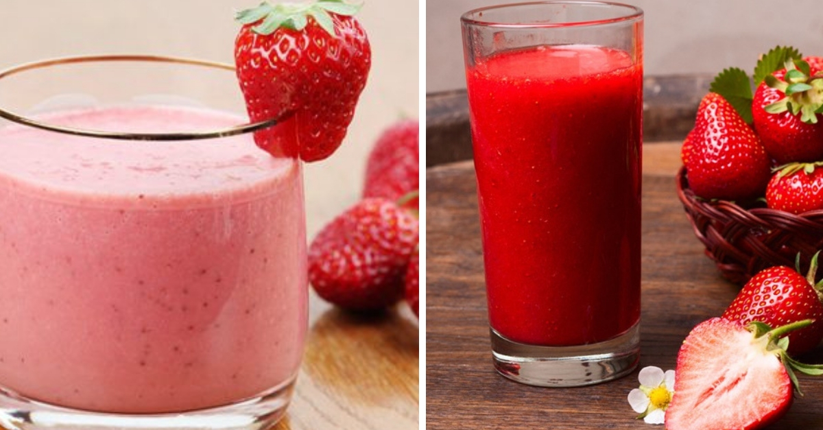 6 Receitas deliciosas e fáceis de suco de morango